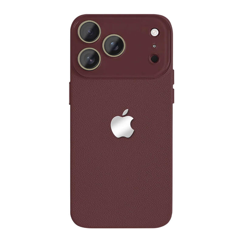 Lychee Texture Leather Phone Case - Wine Red – Artbox Case